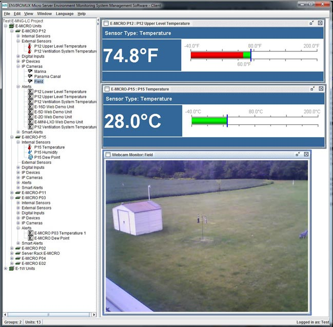Management Software Low-Cost Environment Monitoring Systems Sensor Alert