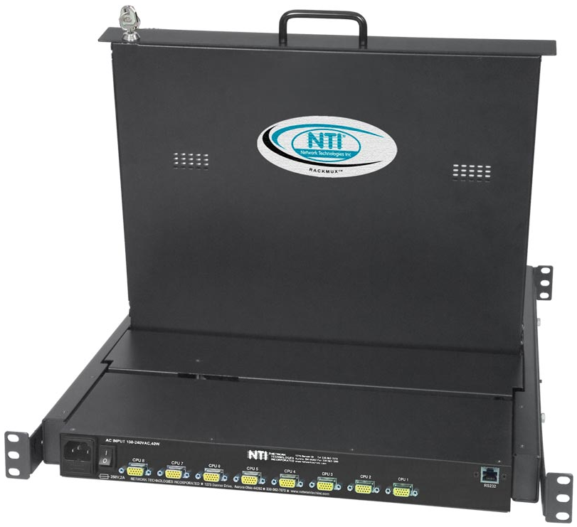 SUN 1RU USB KVM drawer integrated built-in switch rackmount shelf