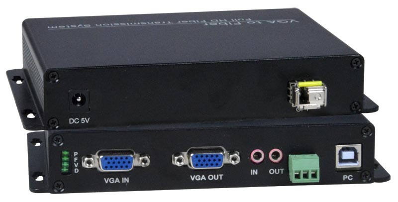 VGA USB KVM Extender Fiber LC Singlemode Multimode Optical Cable