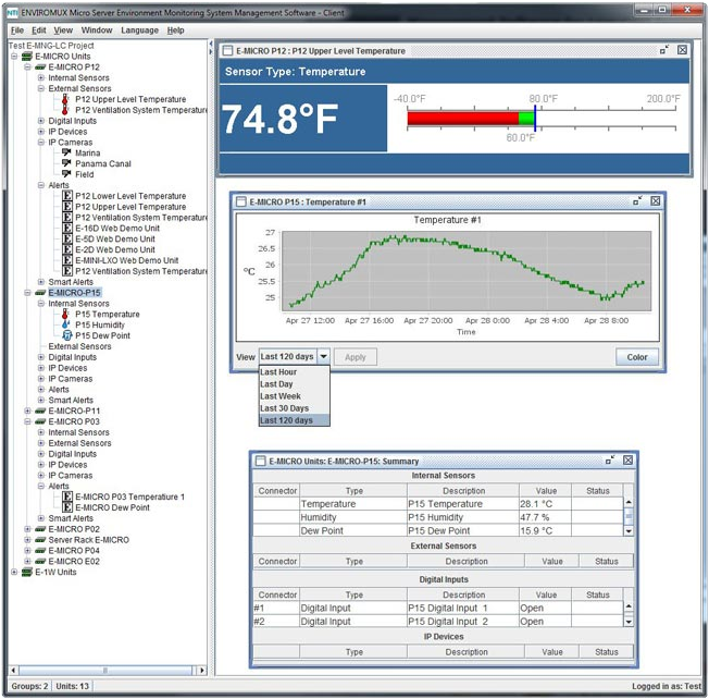 Management Software Low-Cost Environment Monitoring Systems Sensor Alert