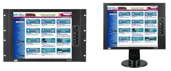 Industrial LCD 17 inch TFT Monitors Desktop Rackmount Wallmount